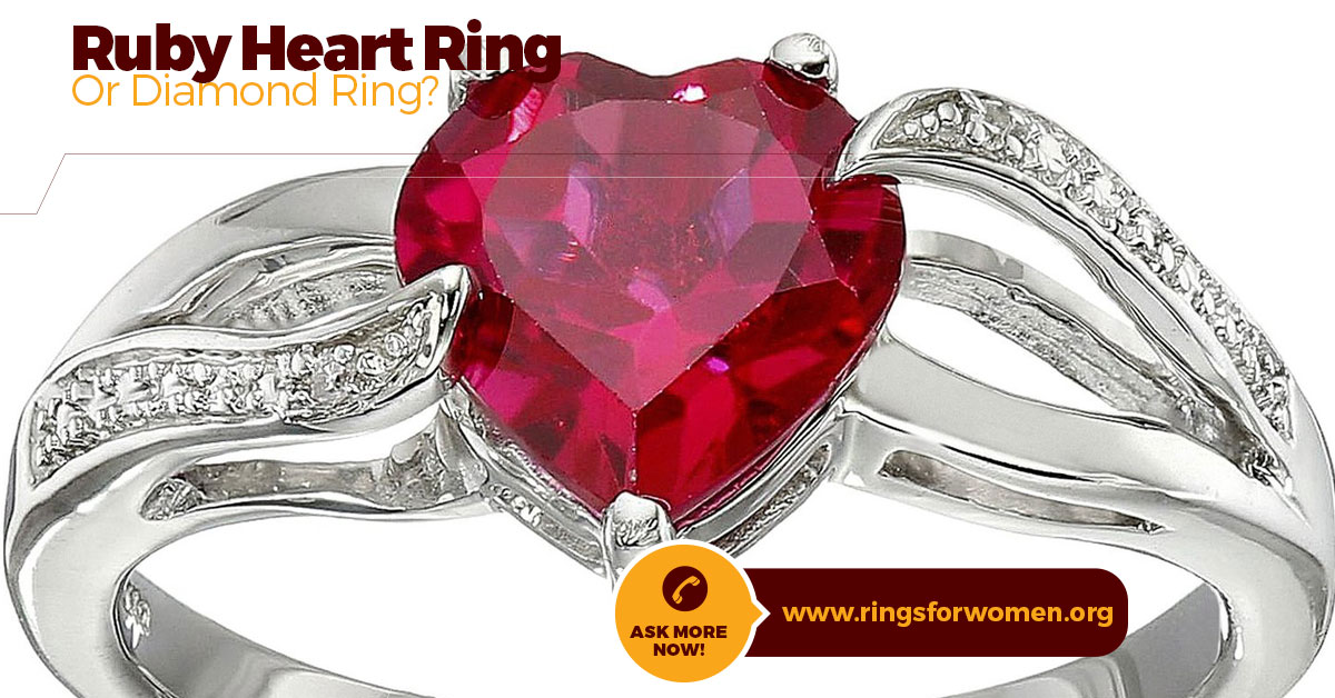 Ruby Heart Ring Or Diamond Ring? Browse selection of Engagement Rings